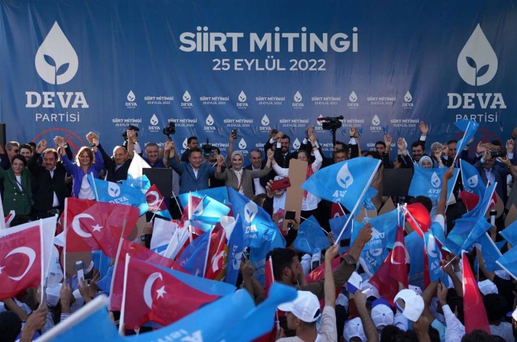 DEVA Partisi Genel Başkanı Babacan 8 Mayıs Pazartesi günü Siirt'e ...